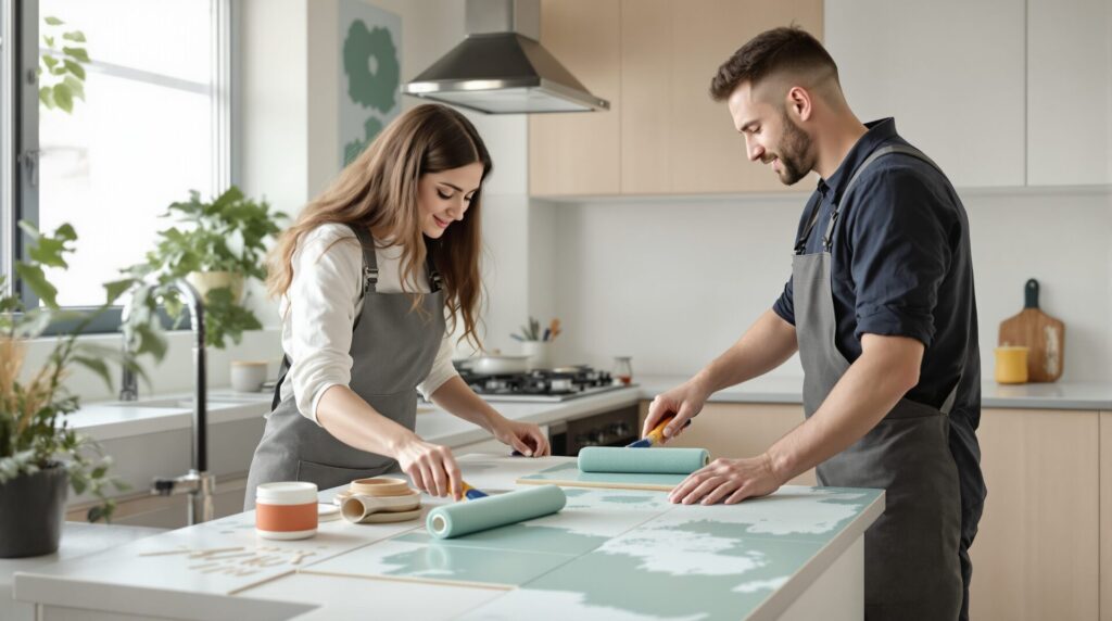 Idee peinture carrelage cuisine, 8 inspirations tendances faciles